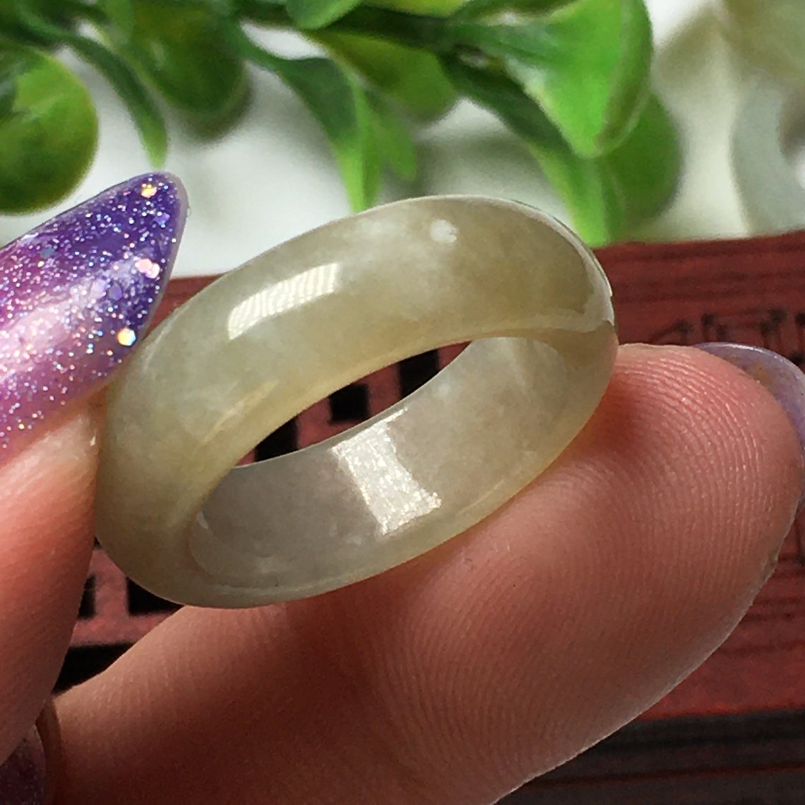 Anillo jadeito de jade amarillo natural anillo de cola | Etsy