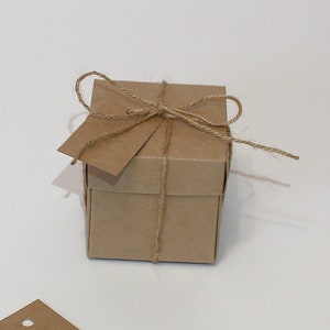 1 Sample Box - Brown Kraft Box - 2.4 Inches Square Gift Box With Lid ...