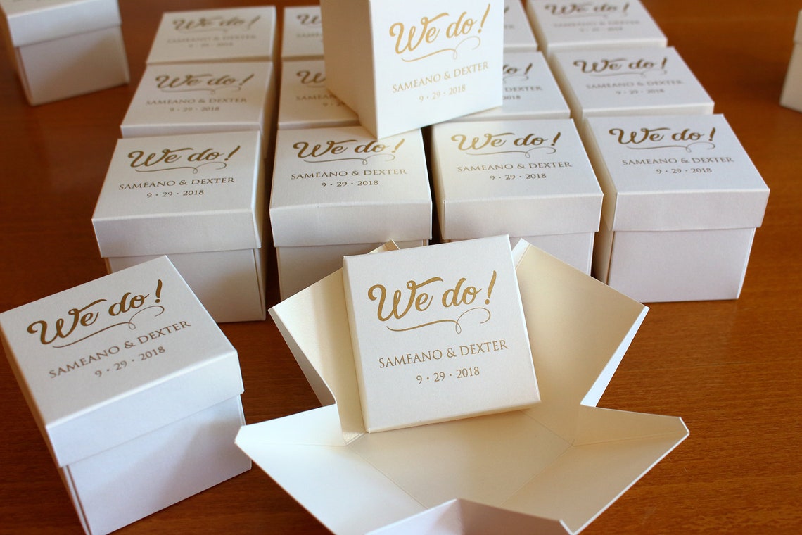 200 Wedding Favor Boxes Personalized Small Gift Boxes for - Etsy