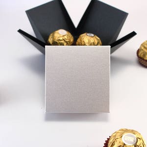 70 BLACK Favor Boxes - 2 Pieces Party Gift Boxes - Bridal Shower ...