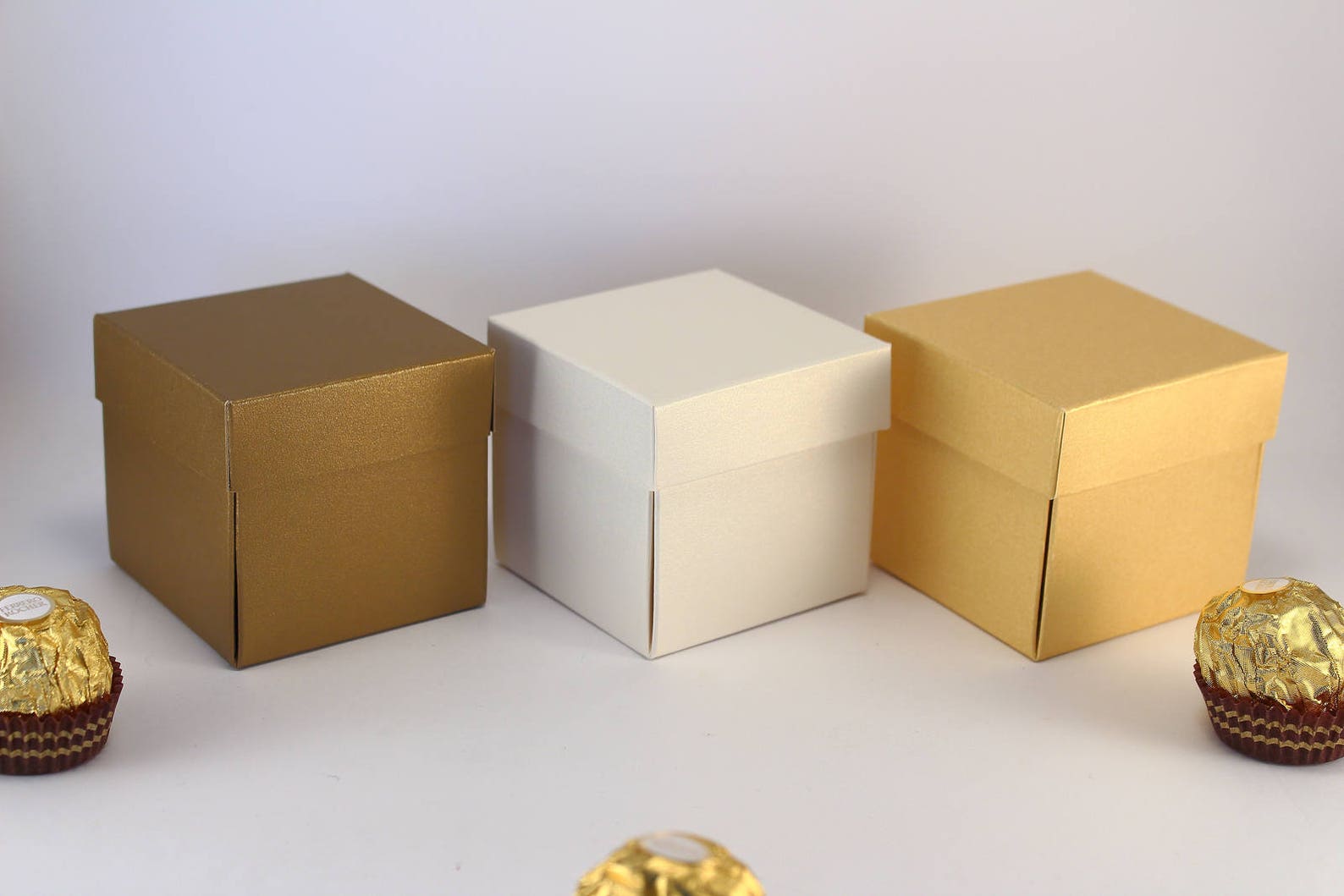 10 GOLD Favor Boxes Wedding Favor Boxes Bridal Shower - Etsy