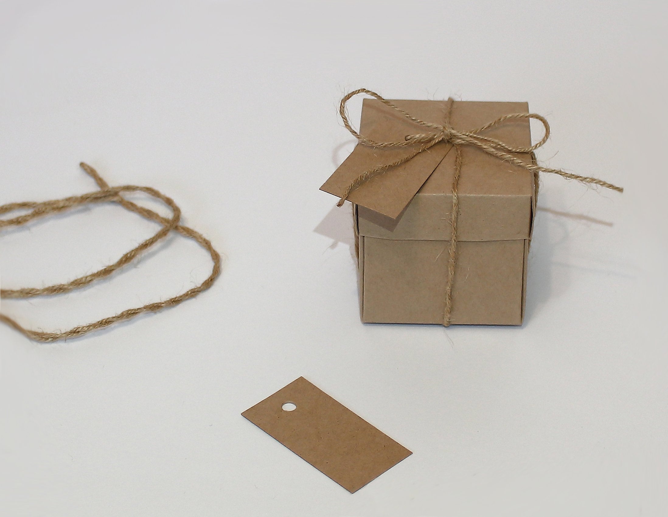 10 Brown Kraft Boxes Small Paper Gift Boxes With Lid Wedding Favor ...