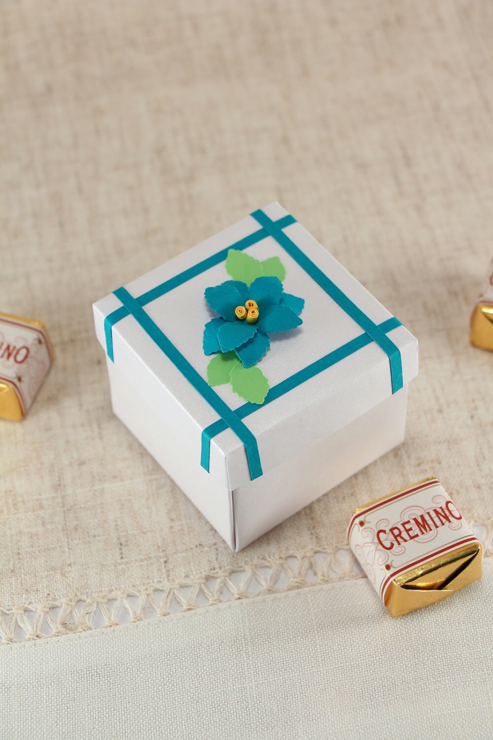 10 Wedding Favor Boxes Small Gift Box With Lid Turquoise - Etsy