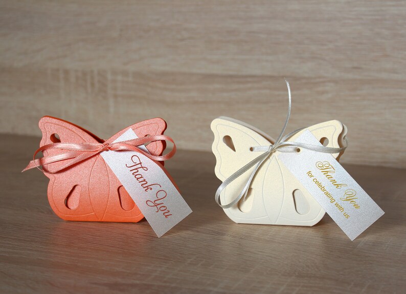 12 Small Party Favor Boxes With Ribbon Butterfly Themed - Etsy