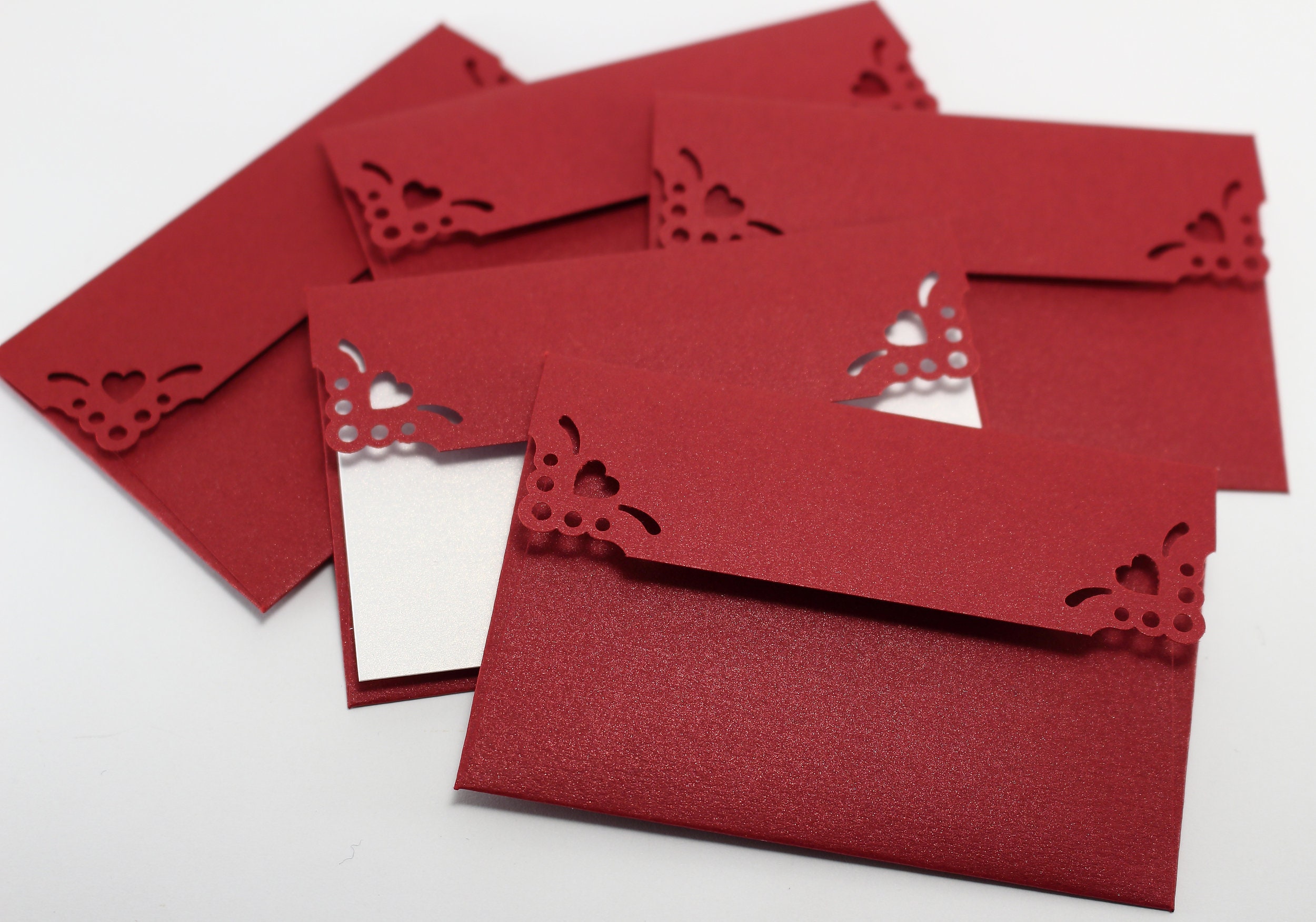 Mini Red Envelopes & Blank Cards, Valentine's Stationary, Romantic Love ...
