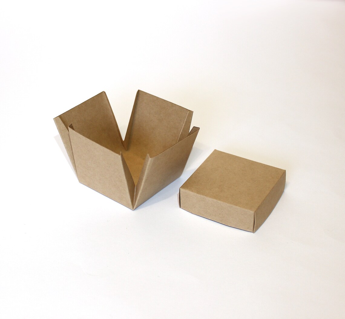 1 Sample Box Brown Kraft Box 2.4 Inches Square Gift Box - Etsy