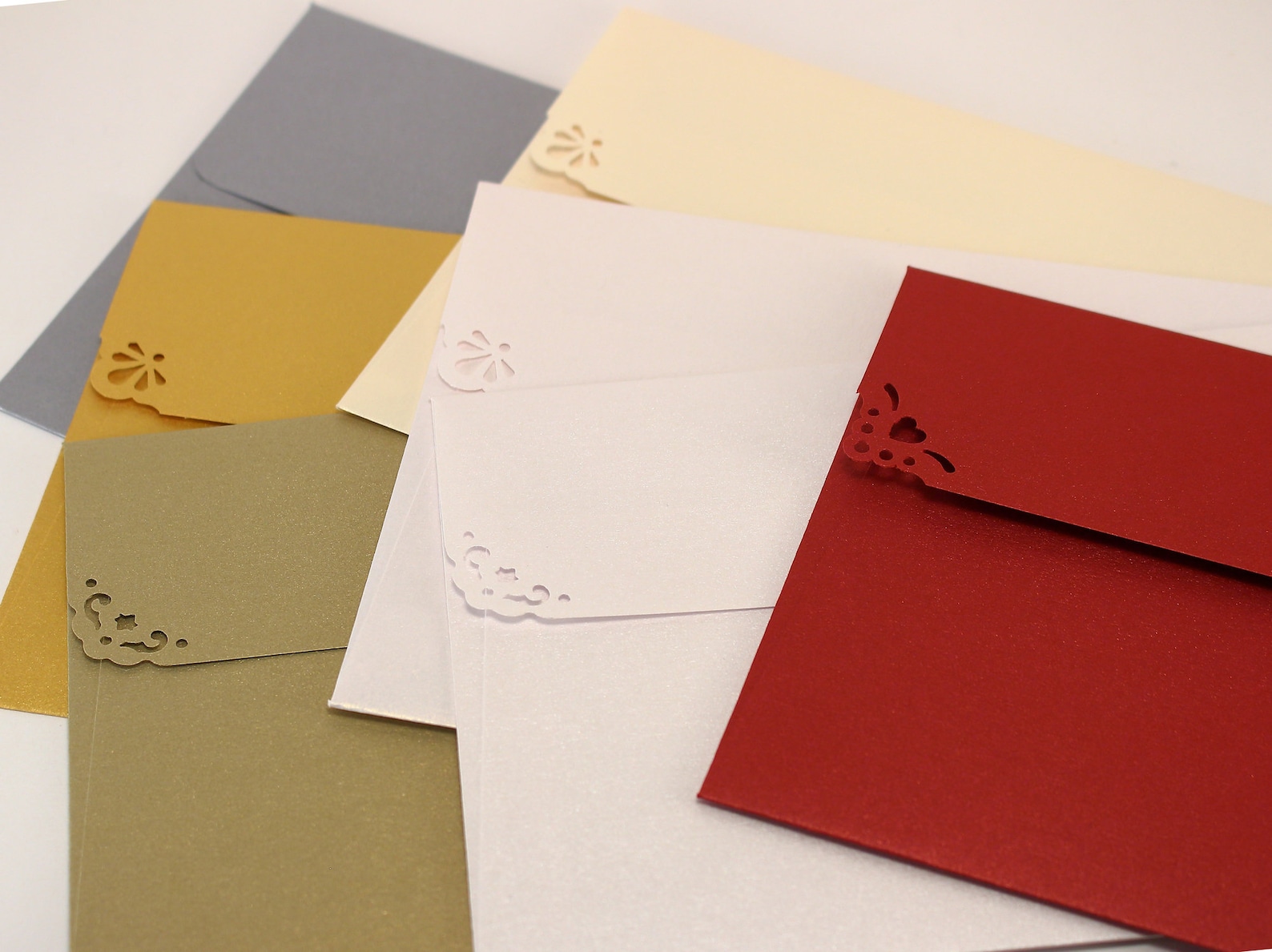 25 A10 Metallic Straight Flap Envelopes - 6x9.5" Luxurious Shimmer ...