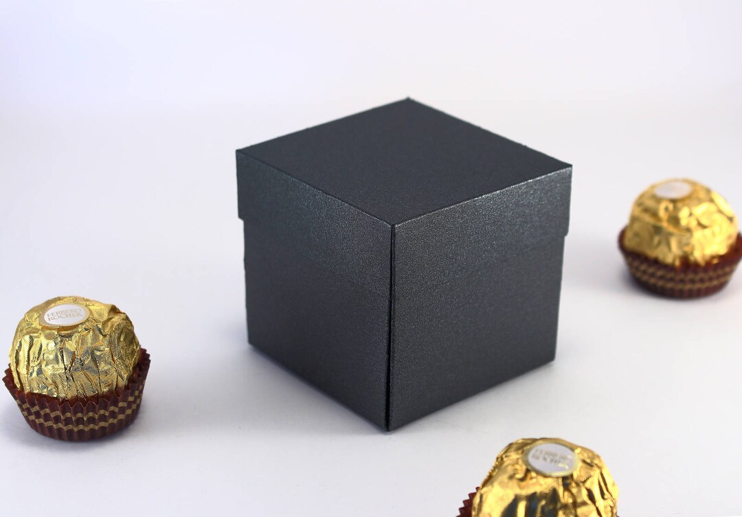 70 BLACK Favor Boxes - 2 Pieces Party Gift Boxes - Bridal Shower ...