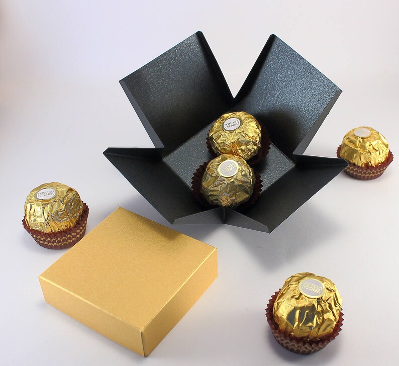 70 BLACK Favor Boxes - 2 Pieces Party Gift Boxes - Bridal Shower ...