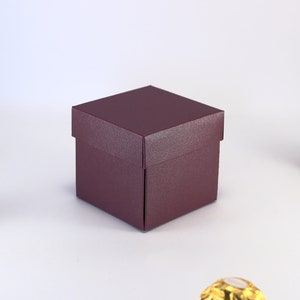 50 Small Coral Wedding Favor Boxes - Coral & Burgundy Themed Wedding ...