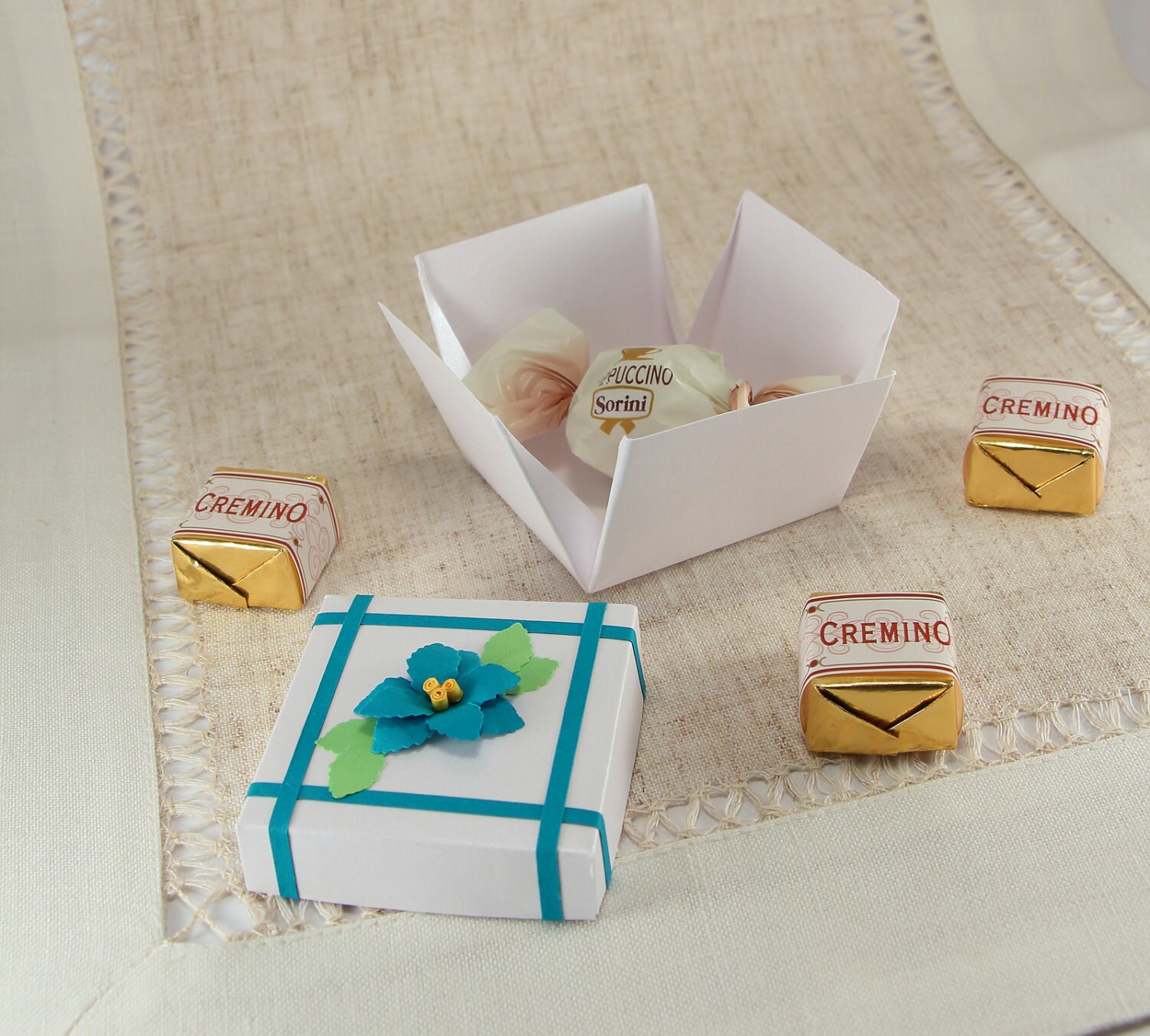 10 Wedding Favor Boxes Small Gift Box With Lid Turquoise - Etsy