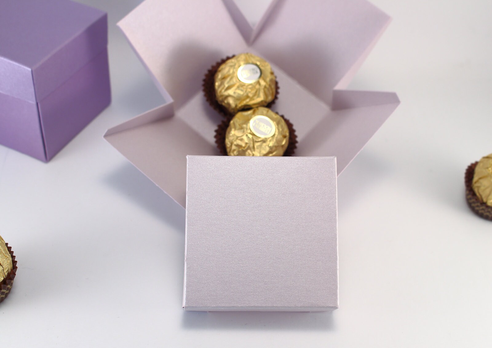 10 Small Favor Boxes With Lids, Square Boxes for Weddings Bridal Shower ...