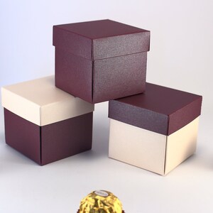 50 Small Coral Wedding Favor Boxes - Coral & Burgundy Themed Wedding ...