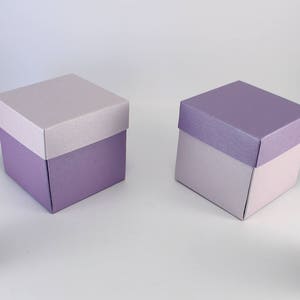 10 Wedding Favor Boxes - Two Tone Party Favor Boxes With Lids - Bridal ...