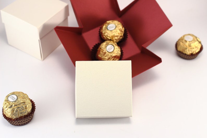 10 RED Favor Boxes Small Gift Boxes With Lids Bridal - Etsy