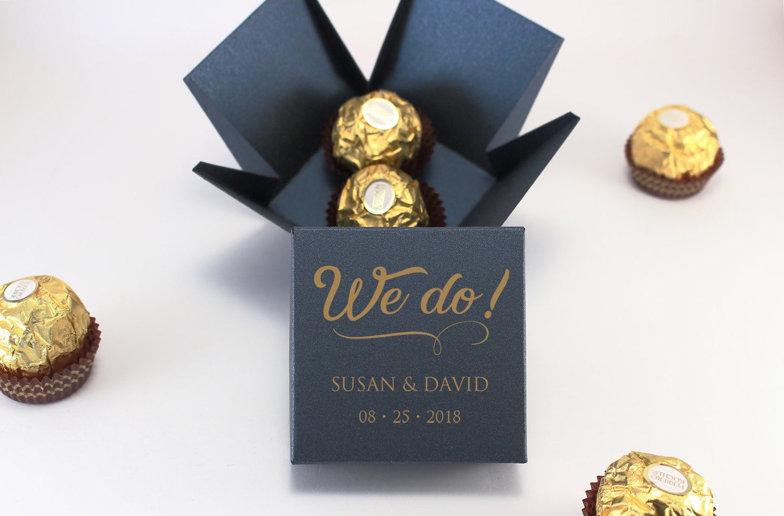 200 Personalized Wedding Favor Boxes for Guests Navy Blue - Etsy