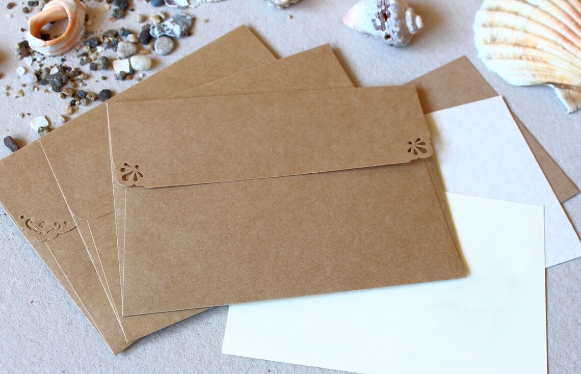 25 Kraft Envelopes, Large Size C5 Envelopes, A5 Wedding Invitation ...