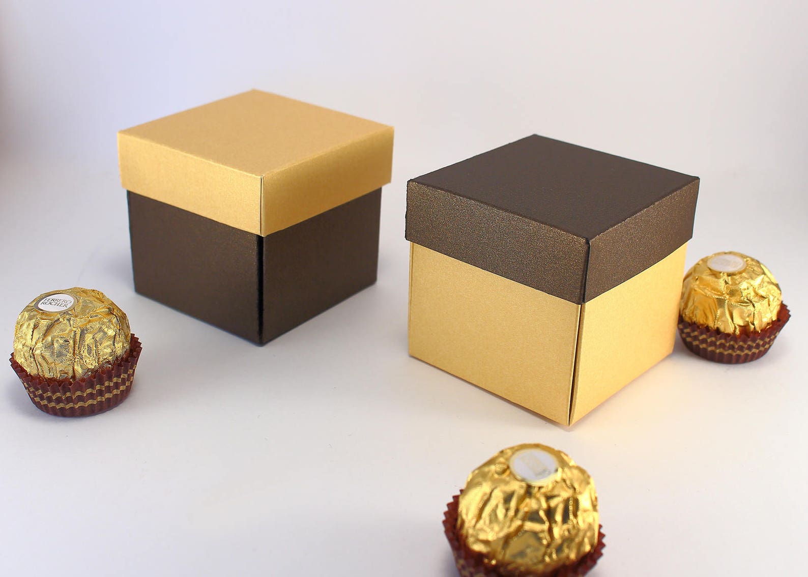 10 GOLD Favor Boxes Wedding Favor Boxes Bridal Shower - Etsy