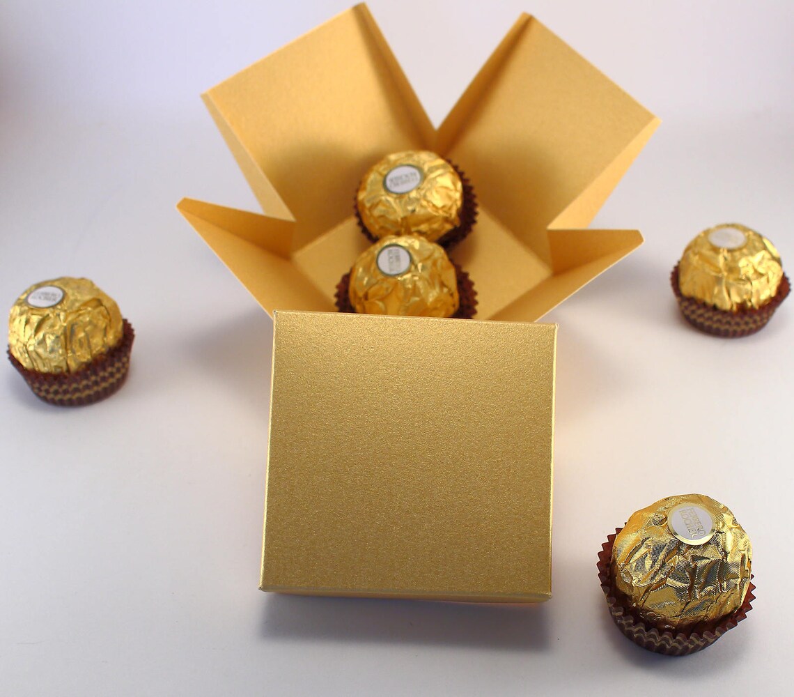 10 GOLD Favor Boxes Wedding Favor Boxes Bridal Shower - Etsy