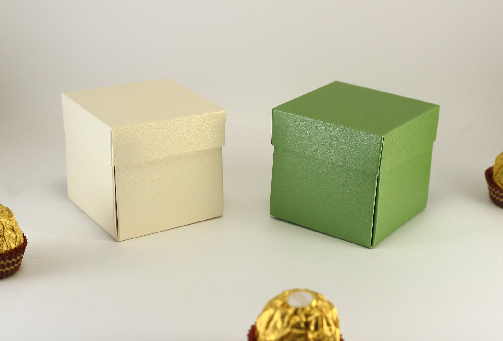 10 Party Favor Boxes Small Green Boxes for Wedding Favors - Etsy