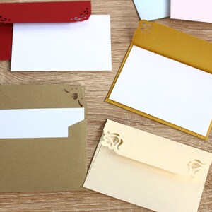 25 Mini Envelopes and Cards - Assorted Colors Pearlescent Envelopes ...