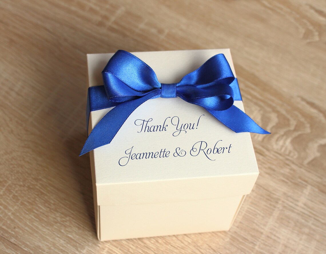 10 Personalized Wedding Favor Boxes 4x4x4 Cube Boxes - Etsy