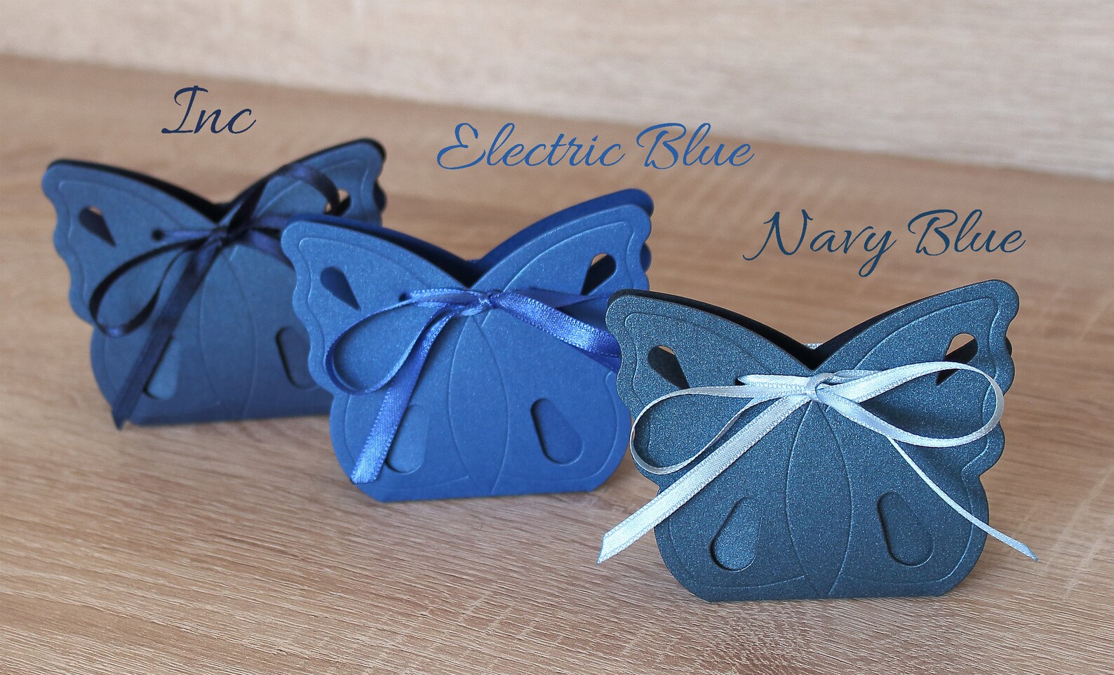 12 Small Blue Gift Boxes With Ribbon Butterfly Themed Birthday ...