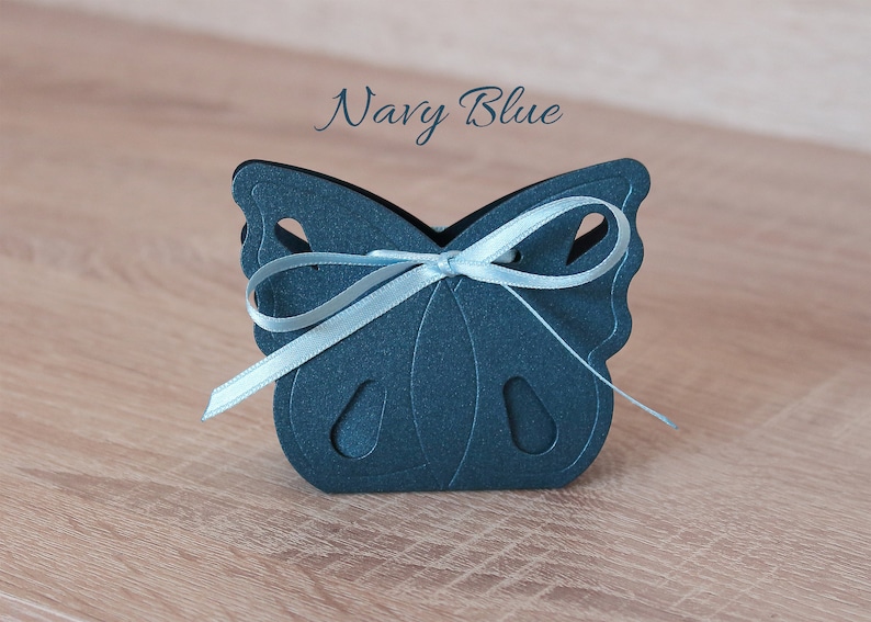 12 Small Blue Gift Boxes With Ribbon Butterfly Themed | Etsy