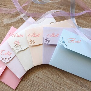 Handmade Mini Envelopes With Inserts - 100 Shimmer Paper Envelopes and ...