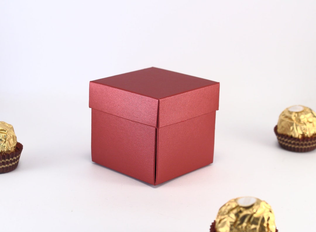 10 RED Favor Boxes - Small Gift Boxes With Lids - Bridal Shower, Baby ...