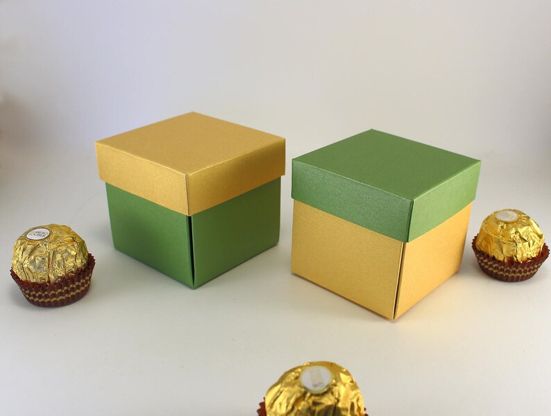 10 GOLD Favor Boxes Wedding Favor Boxes Bridal Shower Etsy