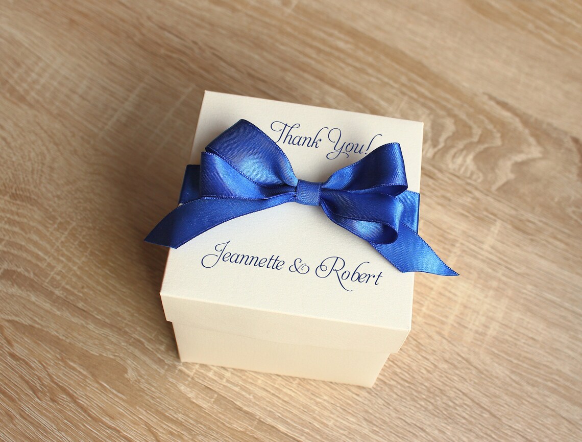 10 Personalized Wedding Favor Boxes 4x4x4 Cube Boxes - Etsy