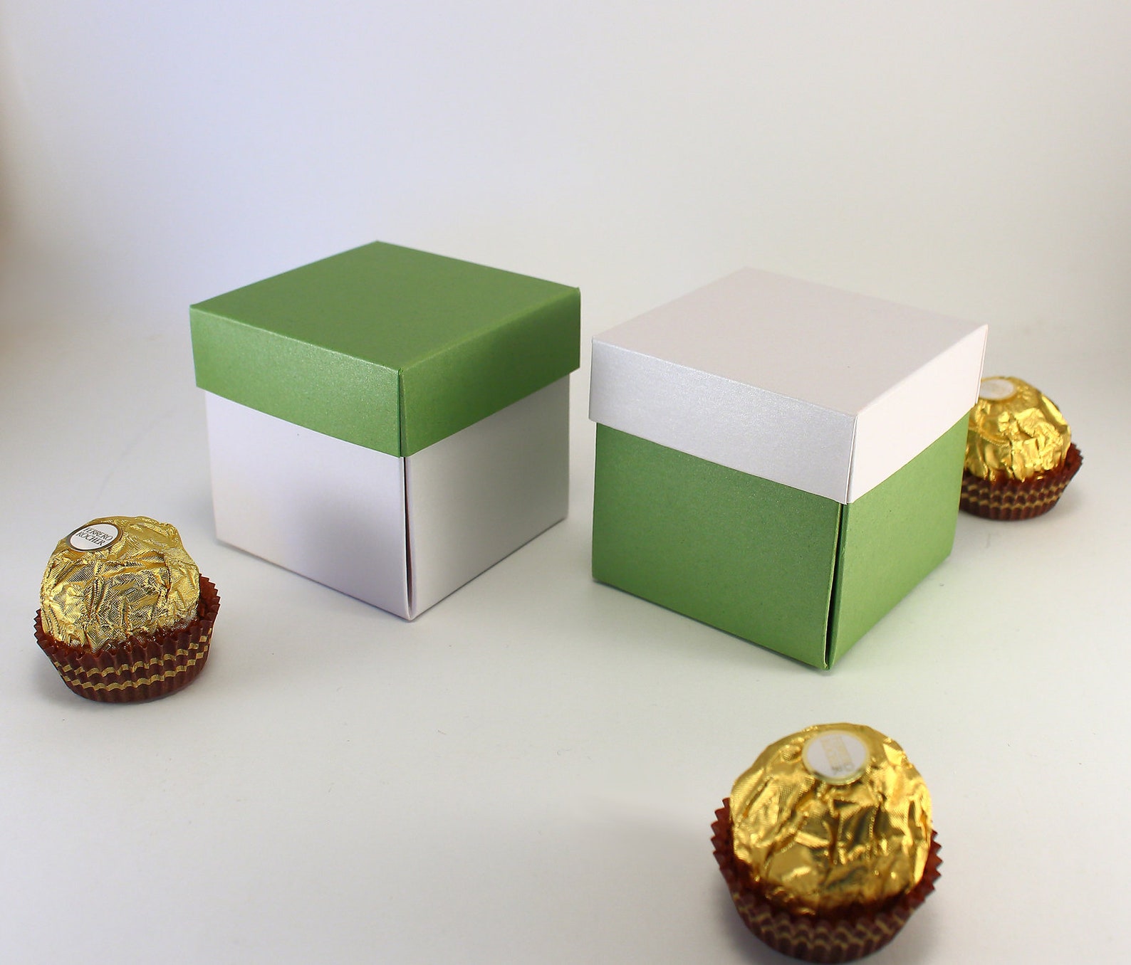 10 Party Favor Boxes Small Green Boxes for Wedding Favors - Etsy