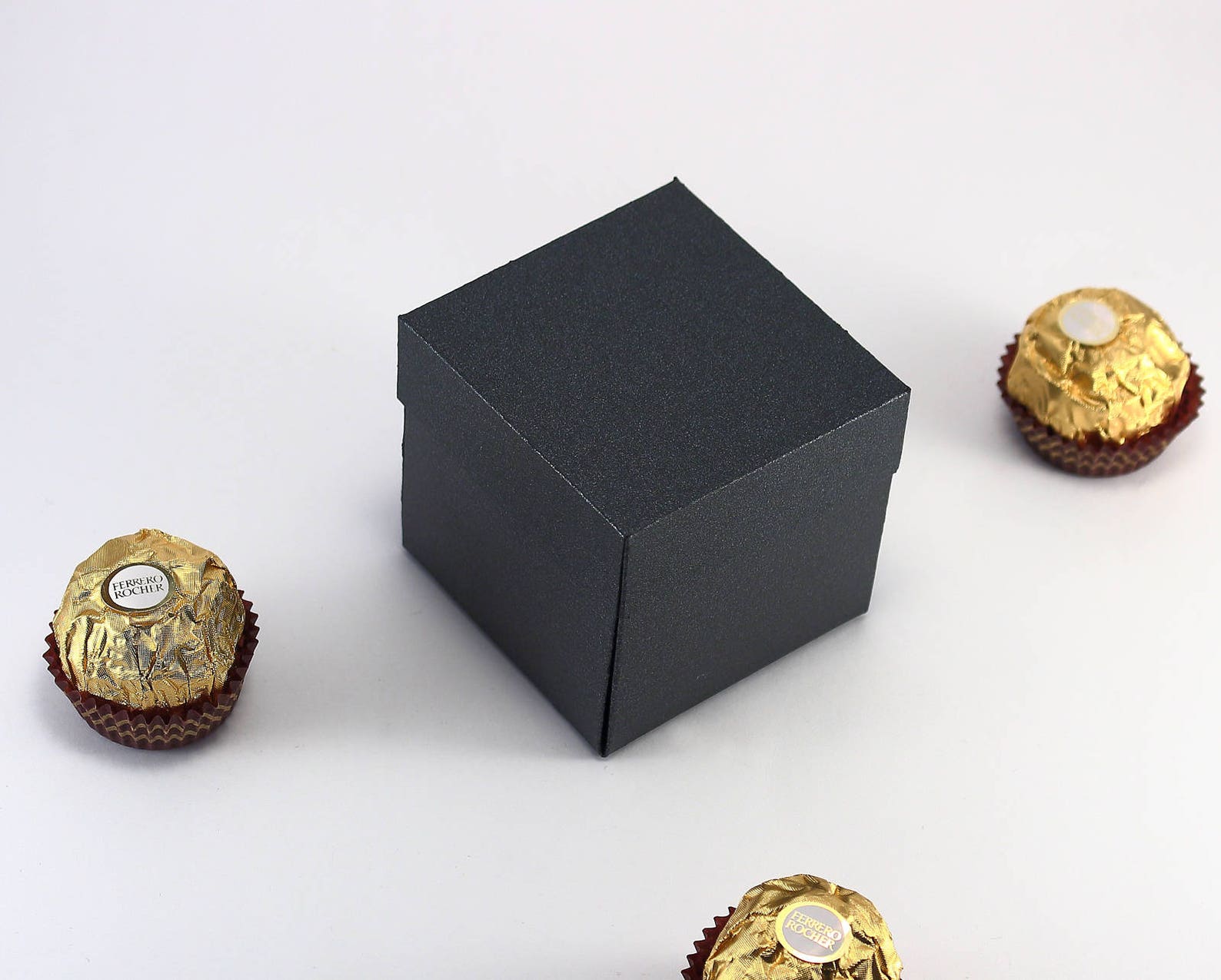 70 BLACK Favor Boxes - 2 Pieces Party Gift Boxes - Bridal Shower ...