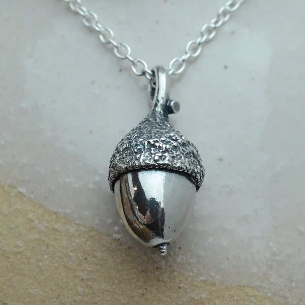 Silver Acorn - Etsy