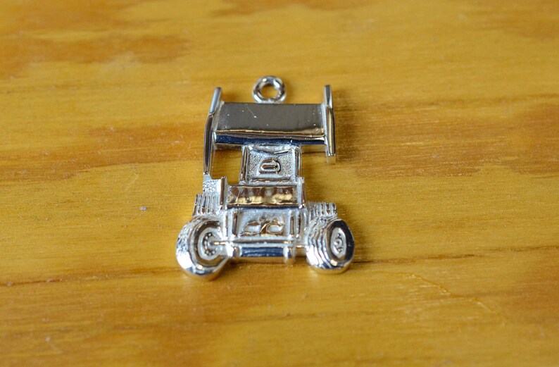 Sprint Race Car in Sterling Silver, PENDANT or KEYCHAIN - Etsy
