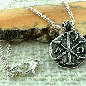 Chi Rho Sterling Silver Pendant or Keychain Ancient Faith Collection - Etsy