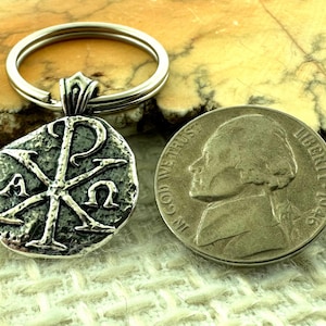 Chi Rho Sterling Silver Pendant or Keychain Ancient Faith Collection - Etsy