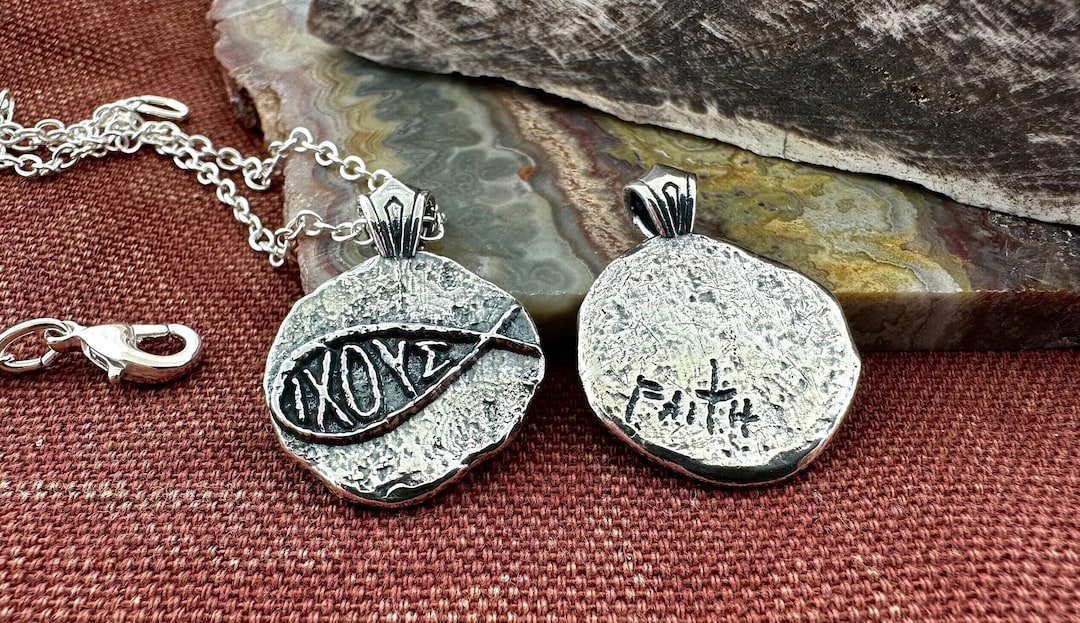 IXOYE Ichthys Sterling Silver Pendant or Keychain Ancient Faith ...