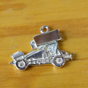 Sprint Race Car in Sterling Silver, PENDANT or KEYCHAIN - Etsy
