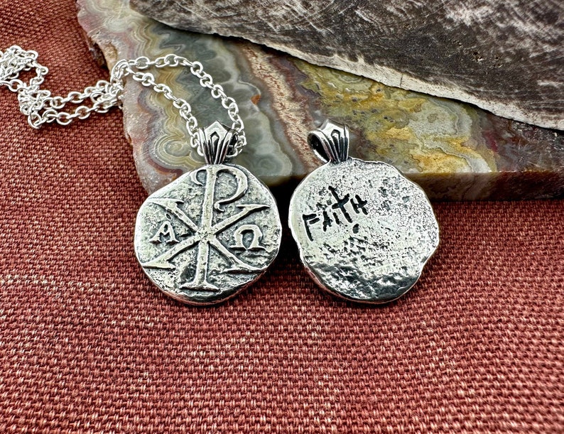 Chi Rho Sterling Silver Pendant or Keychain Ancient Faith - Etsy UK