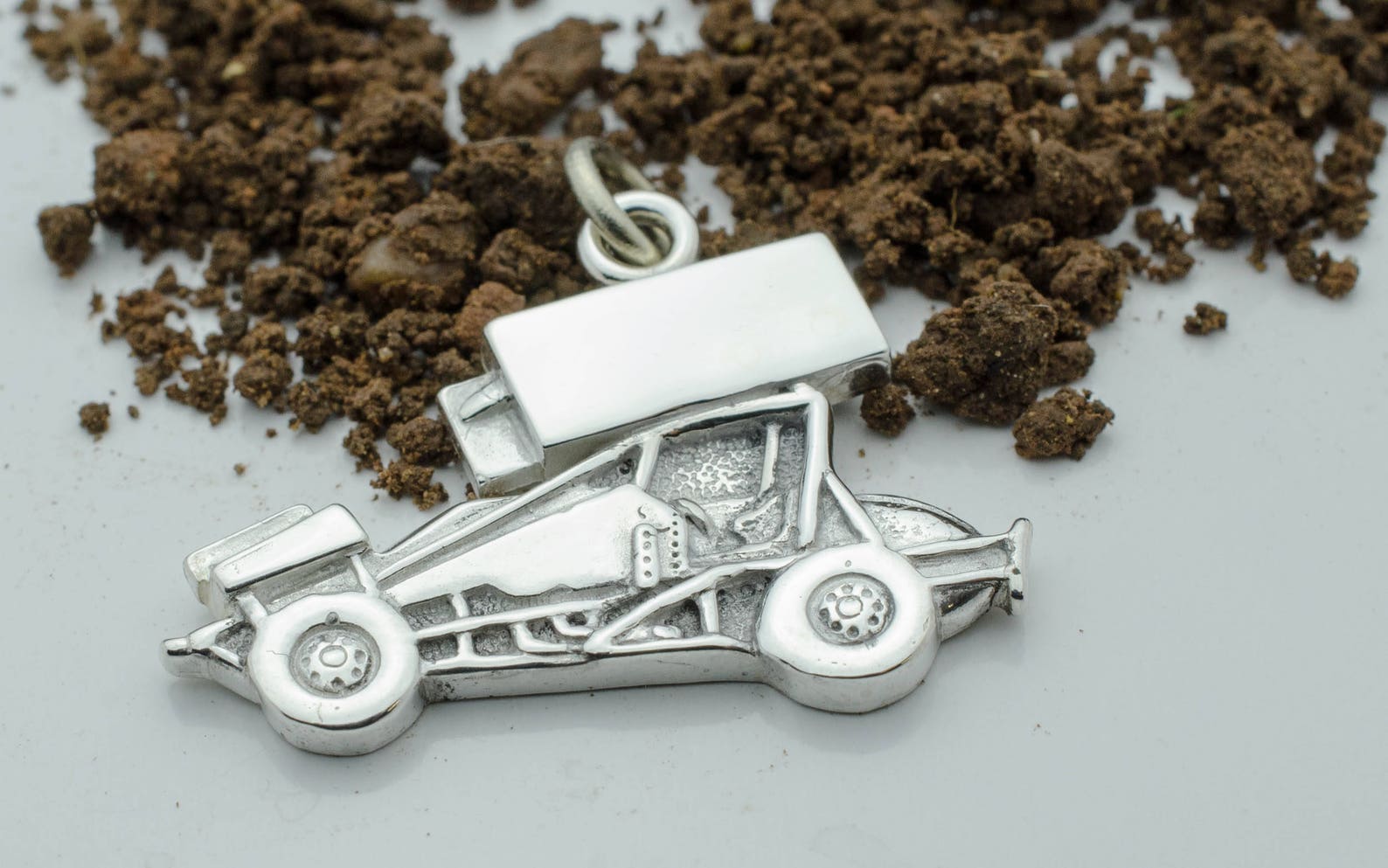 Sprint Race Car in Sterling Silver, PENDANT or KEYCHAIN - Etsy