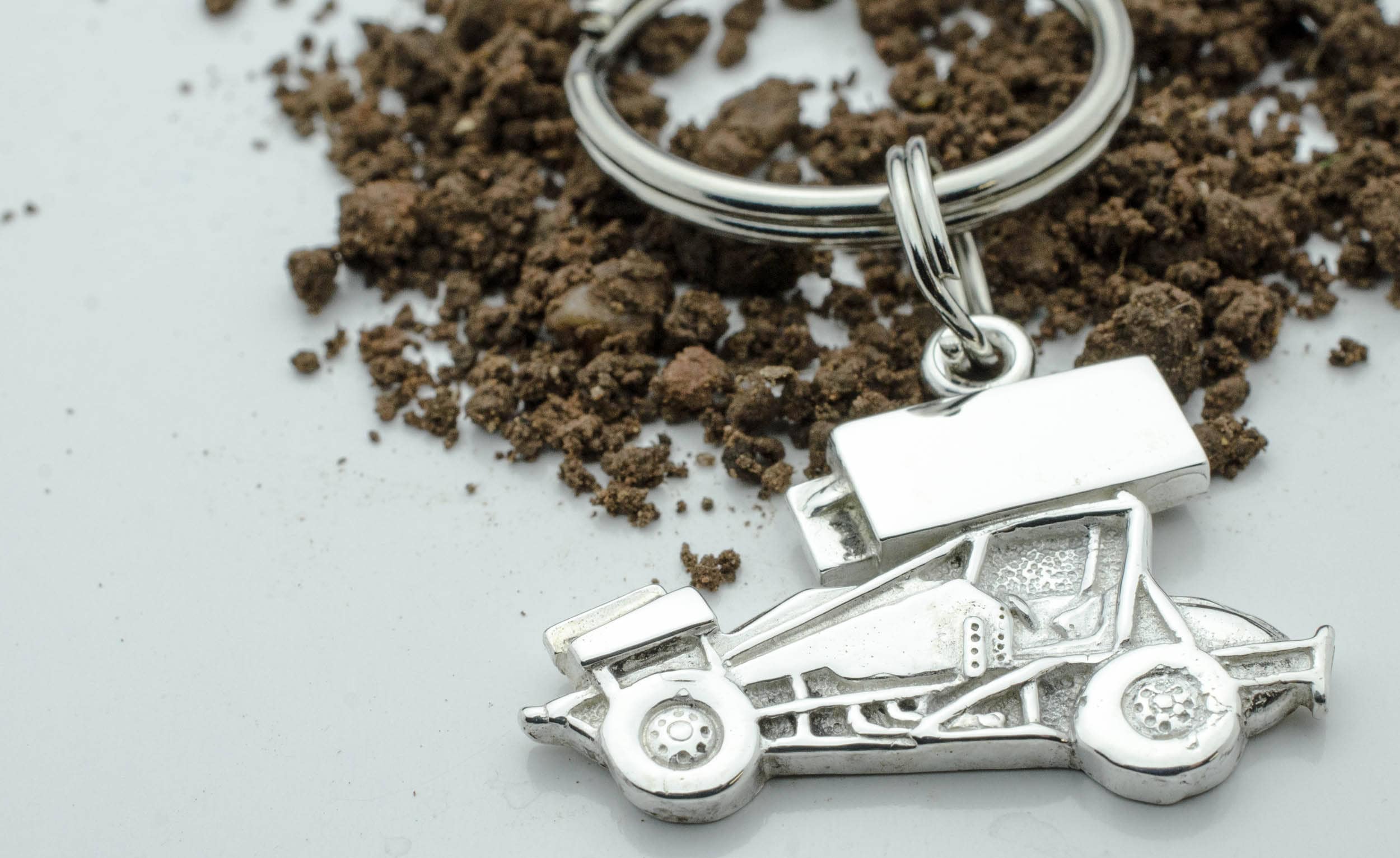 Sprint Race Car in Sterling Silver, PENDANT or KEYCHAIN - Etsy