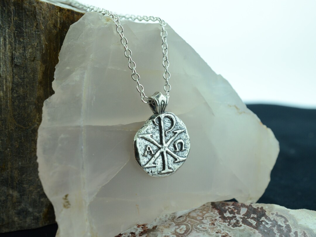 Chi Rho Sterling Silver Pendant or Keychain Ancient Faith Collection - Etsy