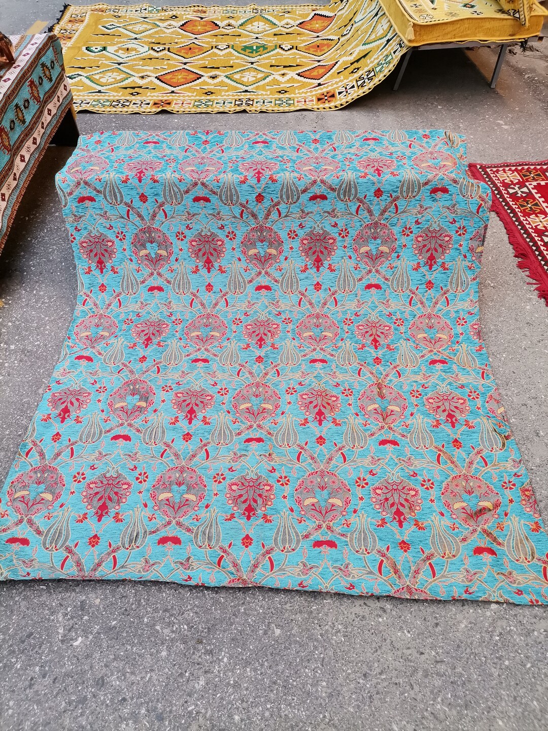 Turkish Table Cover, Fabric Ottoman Pattern, Authentic Table Cloths ...