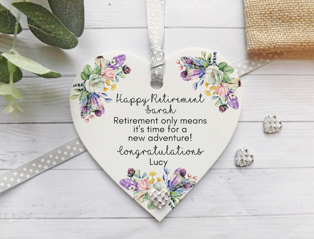Personalised Retirement Gift, Good Luck With Your Retirement, Happy ...