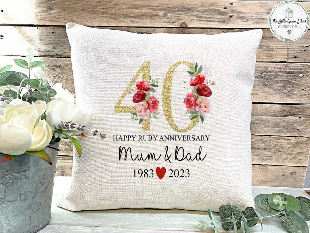 Ruby Wedding Anniversary Gift, 40th Anniversary Gift, Wedding Gift ...