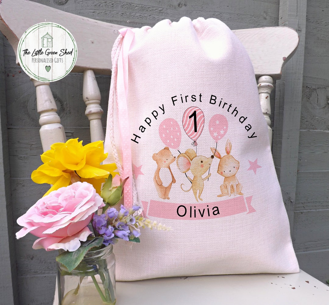 First Birthday Giftbag for Granddaughter Daughter, 1st Birthday Bag ...