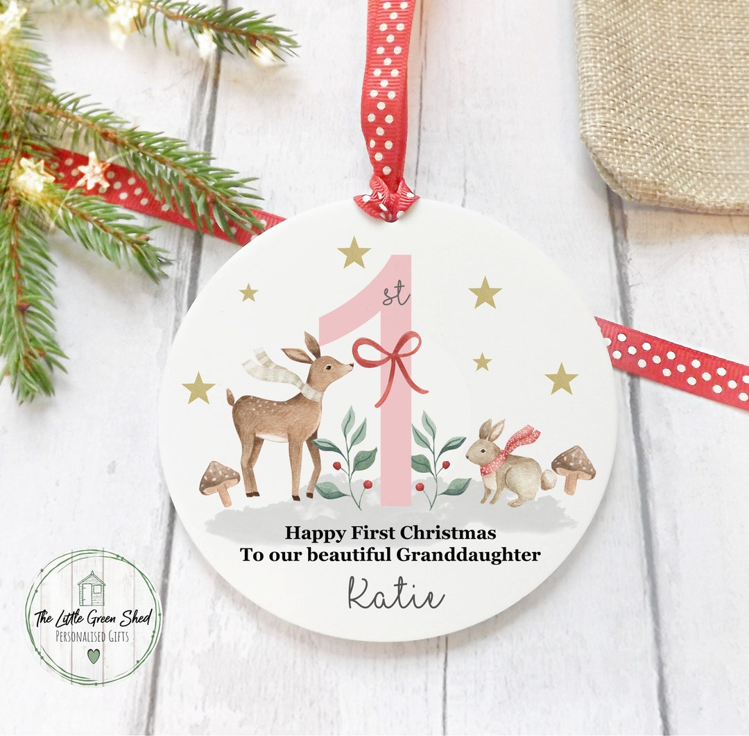 Personalised Baby's 1st Christmas Keepsake, First Christmas Ornament ...
