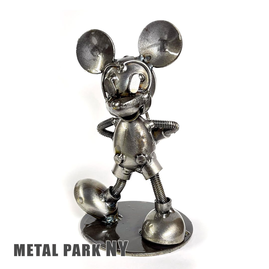 Mickey Robot, Metal Art, Scrap Metal Art, One of a Kind, Recycle Metal ...